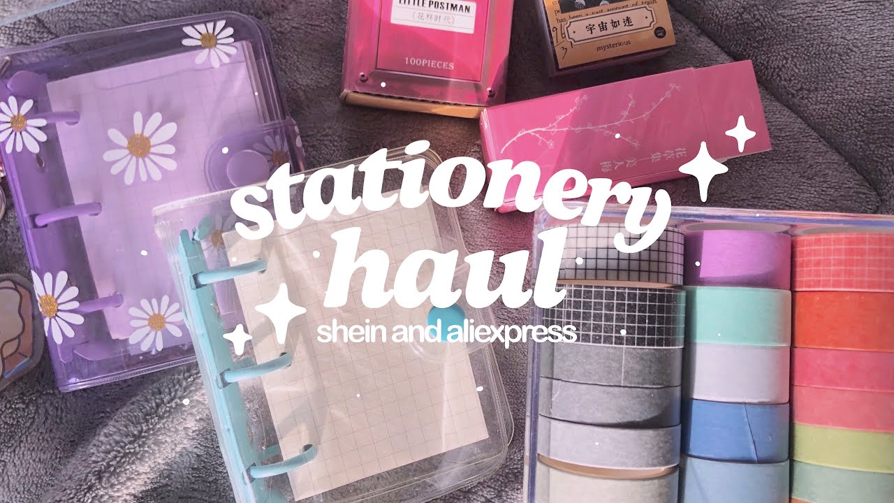 stationery haul ASMR 💐 journal supplies from shein, aliexpress ...
