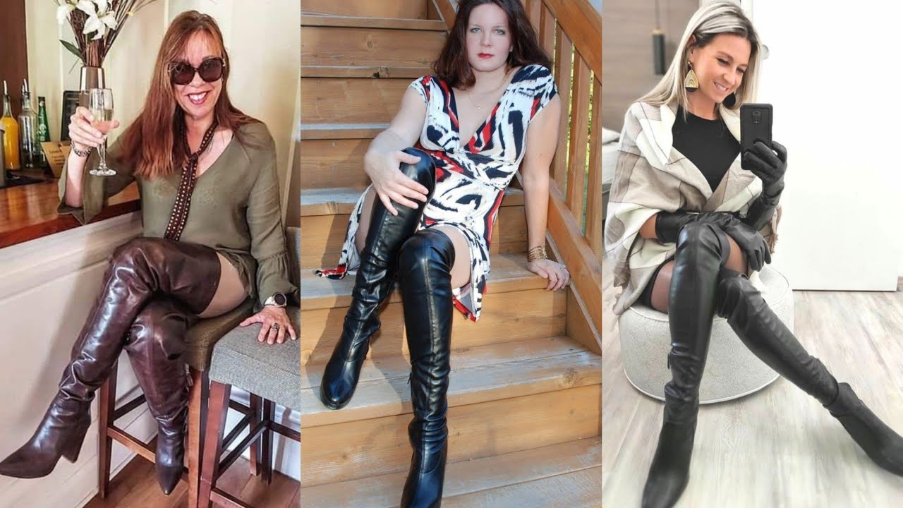 the most beautiful and amazing collection of leather high heel Long ...