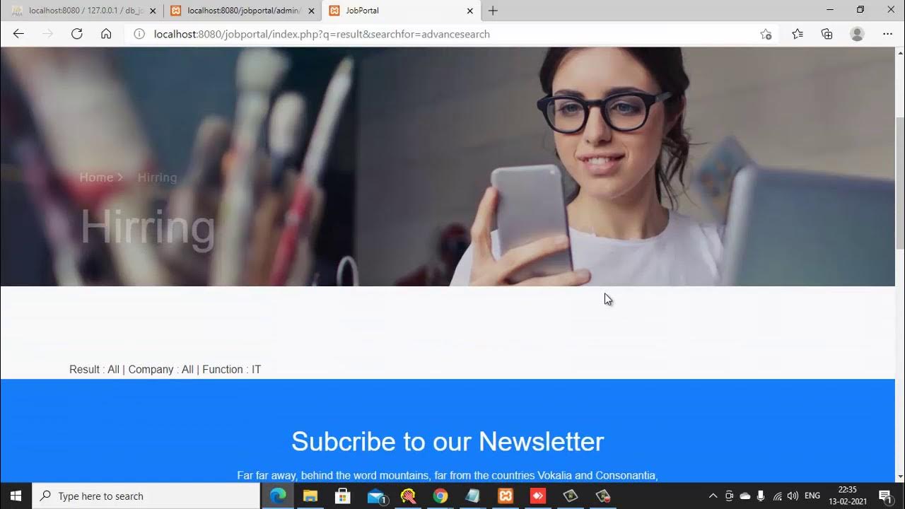 job portal website project in php free download | online job portal ...