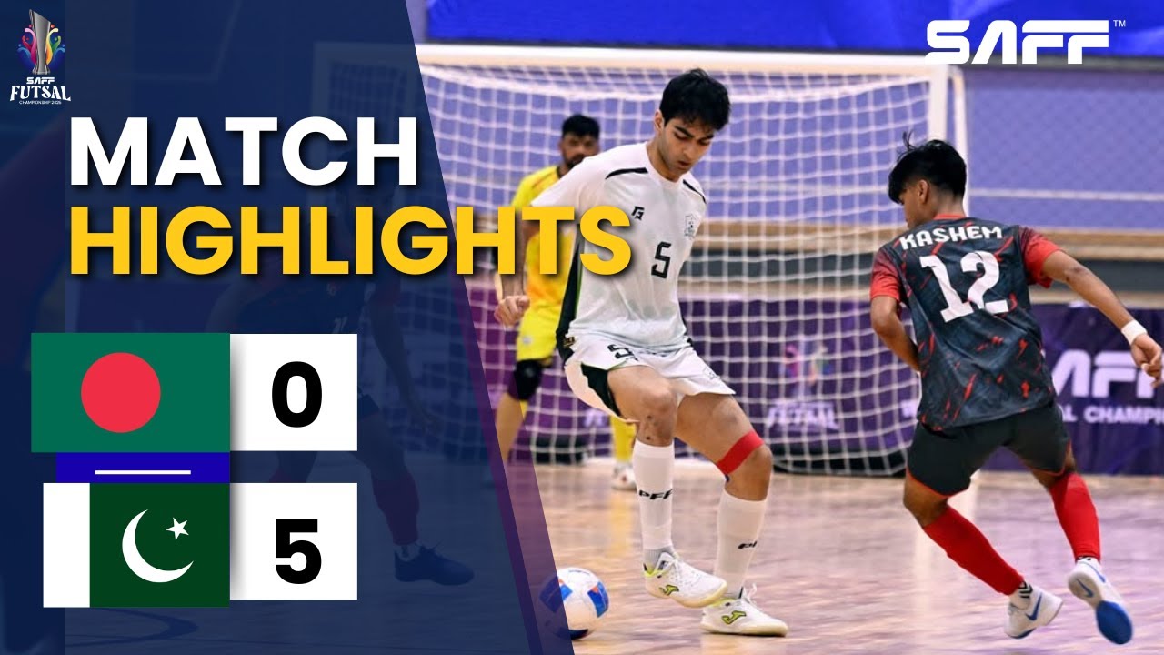 Bangladesh vs Pakistan Futsal Highlights | Pakistan Score 5 Goals ...