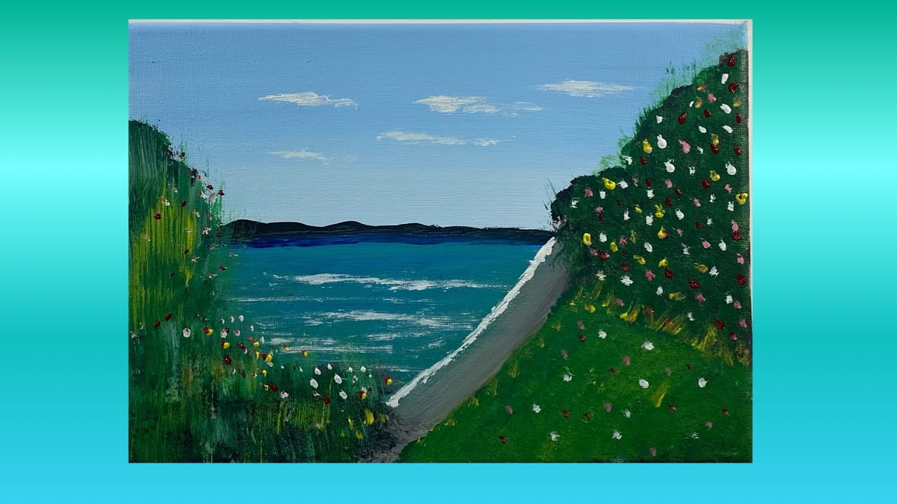 Deep Sea/ Landscape Painting/ Easy for Beginners - YouTube