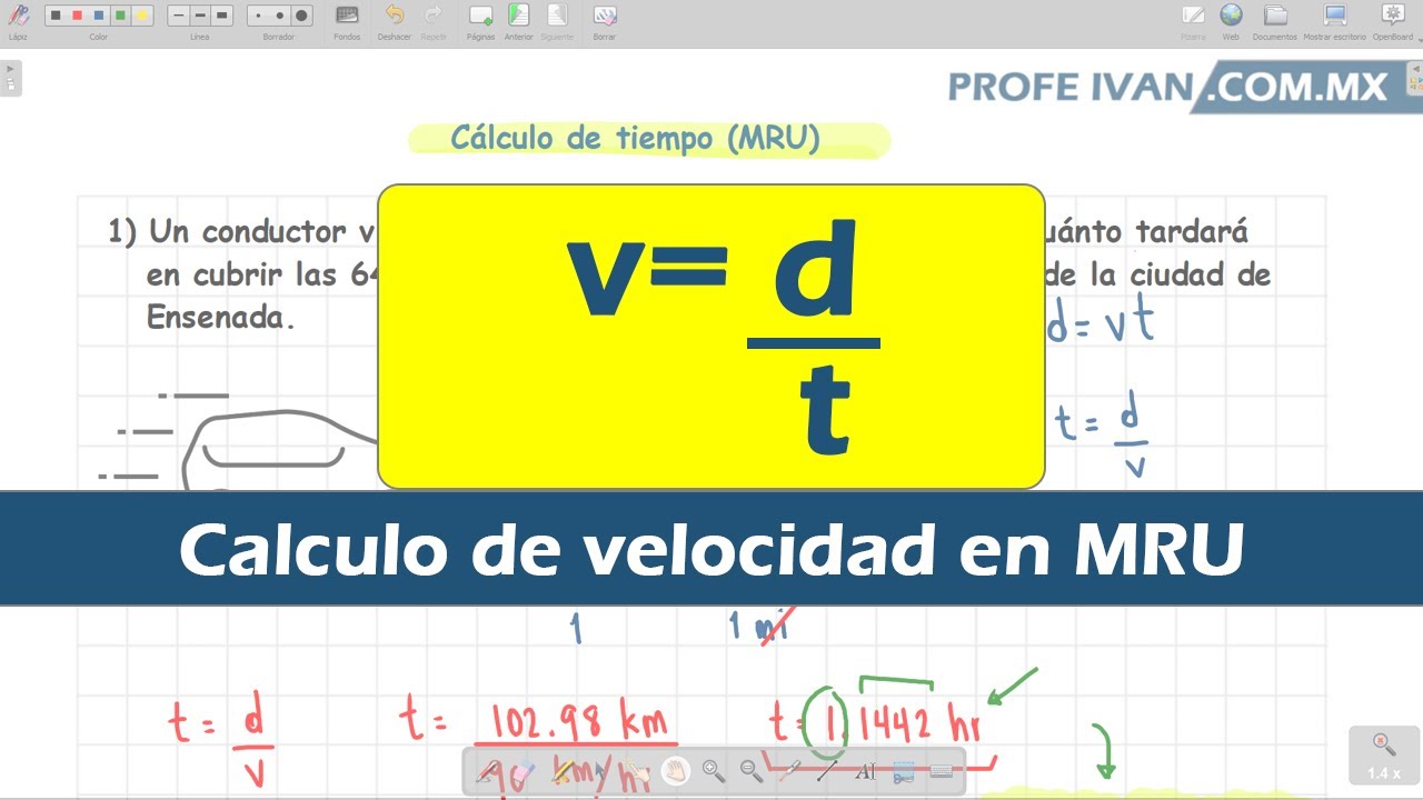 Cálculo de la velocidad en el MRU - YouTube