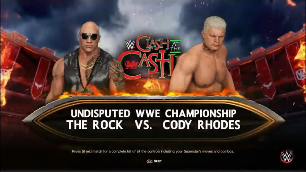 The Rock vs Cody Rhodes(c)-Undisputed WWE Championship - YouTube