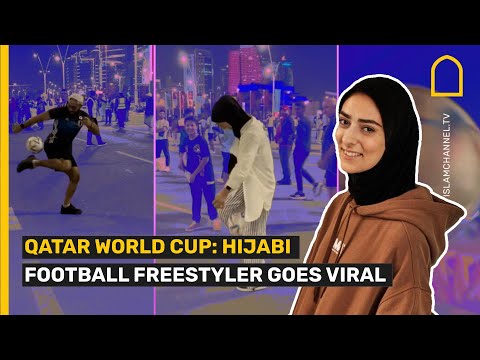 Qatar World Cup: Hijabi football freestyler goes viral