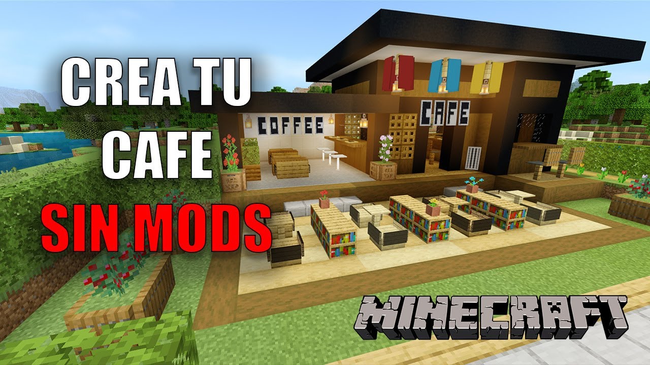 Minecraft: Como hacer una Cafetería SIN MODS | TUTORIAL - YouTube