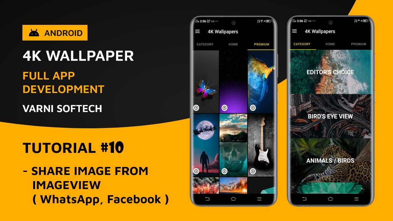 4k Wallpaper App Development | Tutorial #10 | Share Image From ...