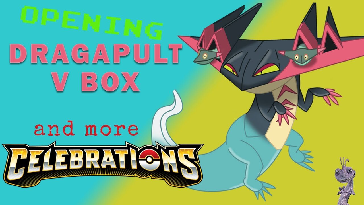 Opening Dragapult V Box! Pokemon Celebrations Packs - YouTube