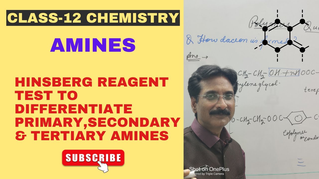 HINSBERG REAGENT TO DIFFERENTIATE PRIMARY , SECONDARY & TERTIARY AMINES ...