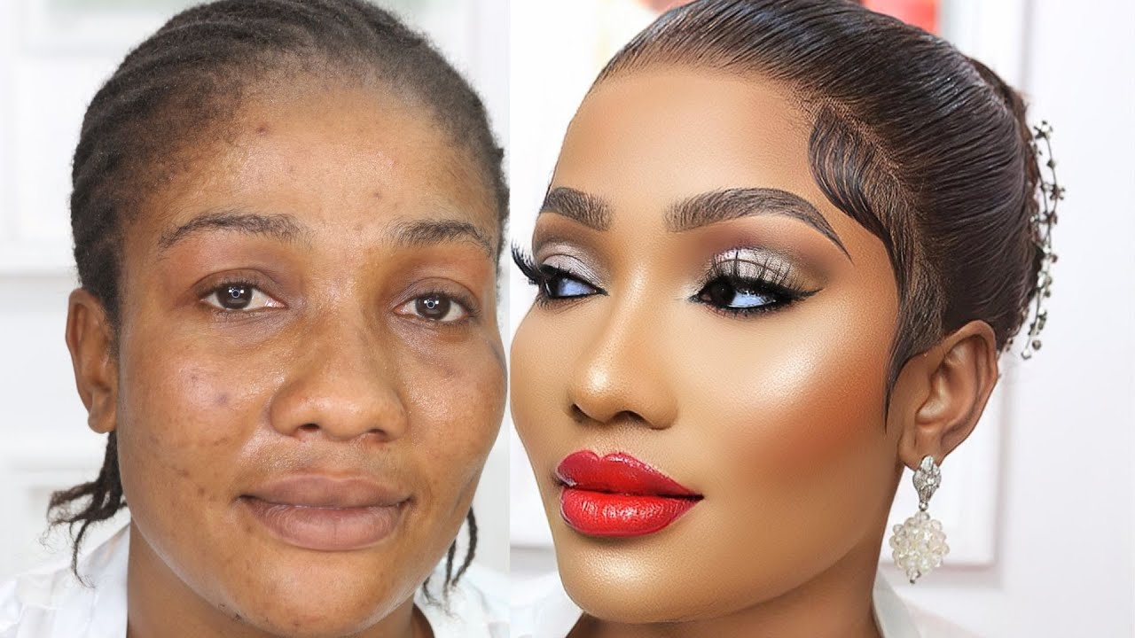 BOMBSHELL🔥MUST WATCH ⬆️ BRIDAL MAKEUP & BRIDAL HAIRSTYLING FOR DARK ...