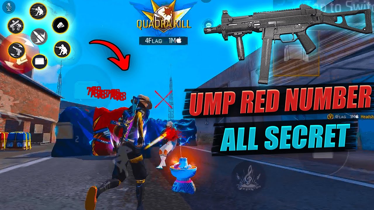 NEW ( UMP ) RED NUMBER TRICK AND SETTINGS // FREE FIRE SMG HEADSHOT ...