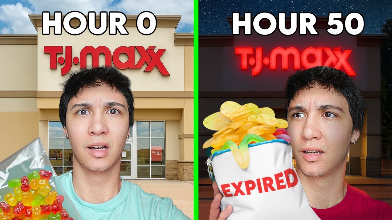 Can I Survive On TJ Maxx "Food" For 50 Hours? - YouTube