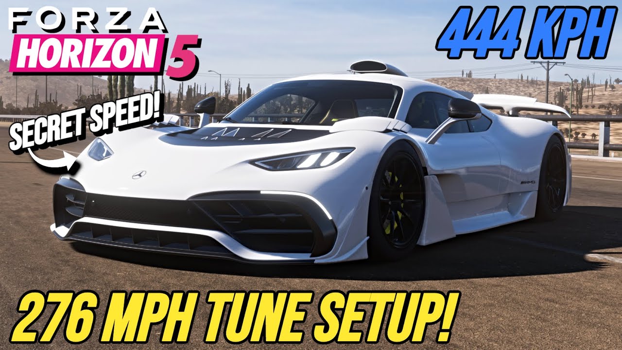 FORZA HORIZON 5 - 276 MPH Mercedes AMG Project One Tune Setup - YouTube