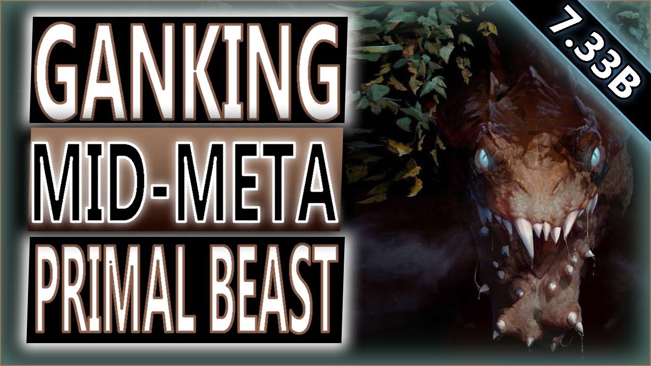 Gandalf Plays Primal Beast 7.33b Ganking Mid - YouTube