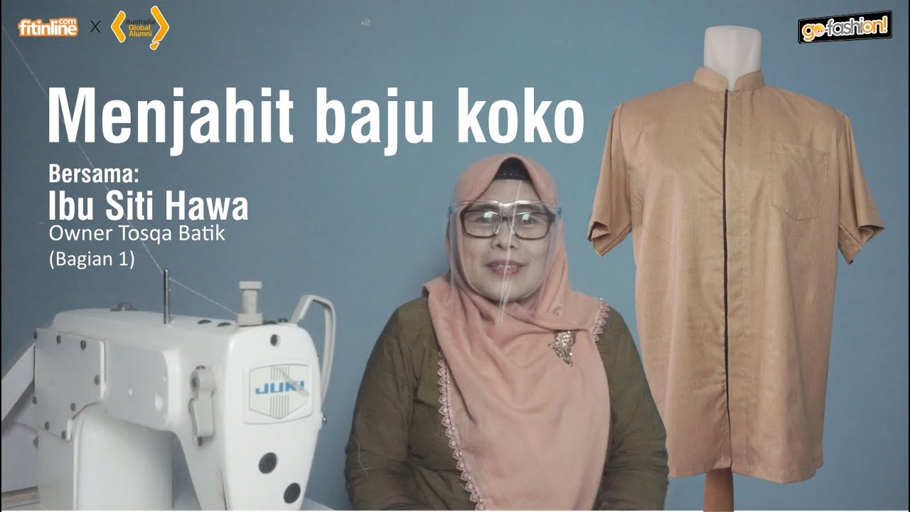 Tutorial Membuat Kemeja Koko Pria Dewasa ( Bagian 1 ) - YouTube