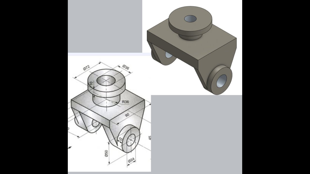 3D CAD Drawing Tutorial simple way Using Onshape - YouTube