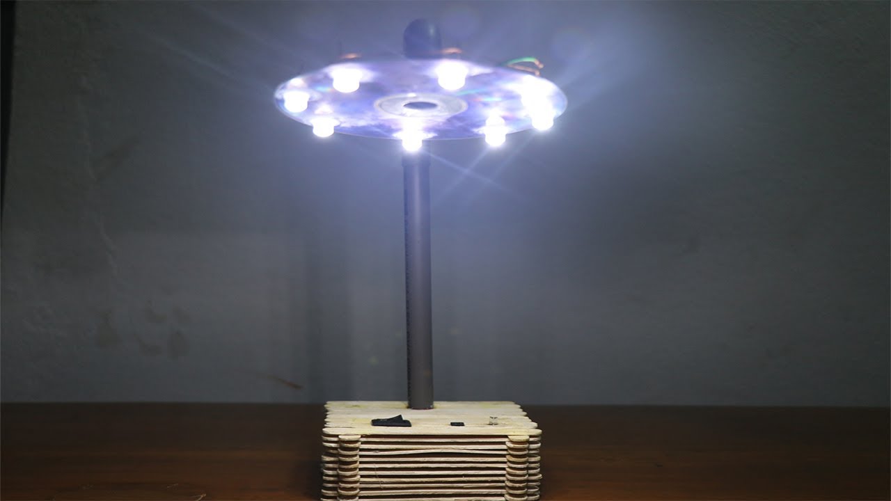 How to Make a Super Bright LED Light with DVD Disk, Battery & Plastic ...