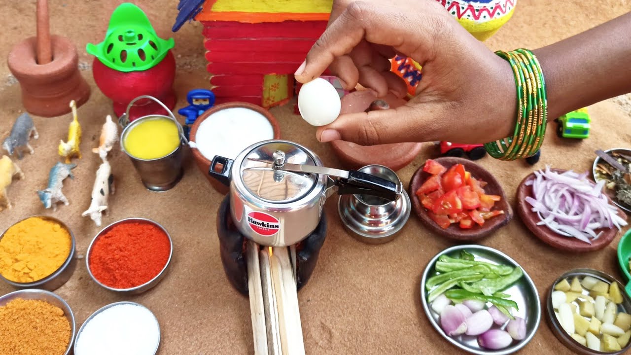 Miniature Egg Biryani | Egg Biryani Recipe | Miniature Cooking | Mini ...