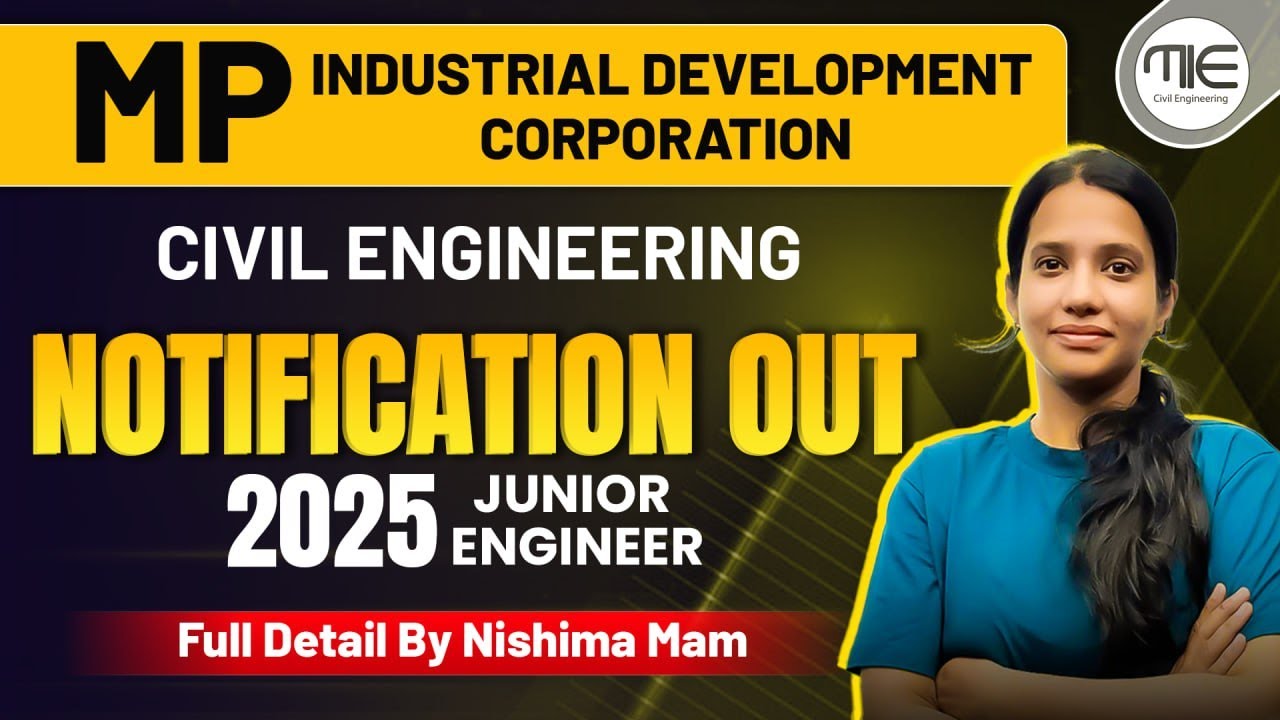 MP Industrial Development Corporation 2025 | MP JE Notification Civil ...