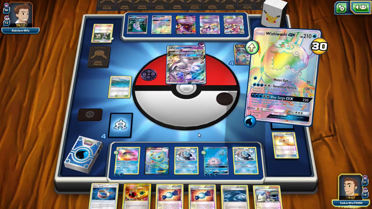 Pokemon TCG Online Deluge Blastoise VS Mewtwo EX GX Club!! - YouTube