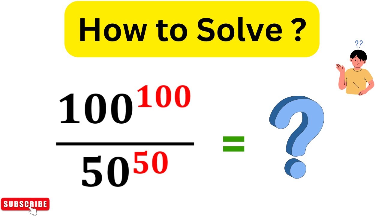 Solve 100^100/50^50=? | Learn the Quick Trick - YouTube