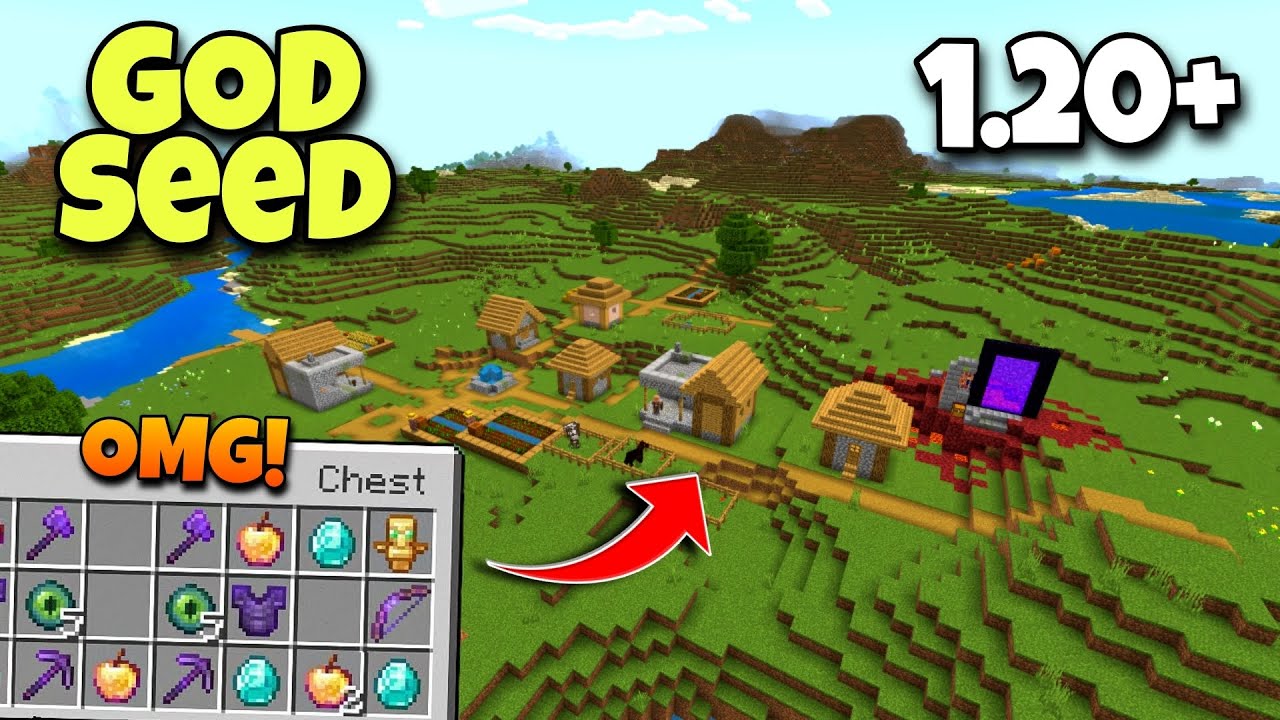 🔥(God Seed) Minecraft 1.20 Bedrock & Pocket Edition | Seed Minecraft 1. ...