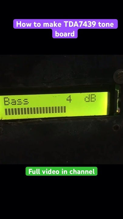 DIY TDA7439 tone board. Full video in channel including schematic ...