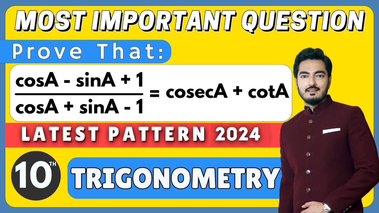 Trigonometry Class 10th | Prove That Questions | Most Important ...