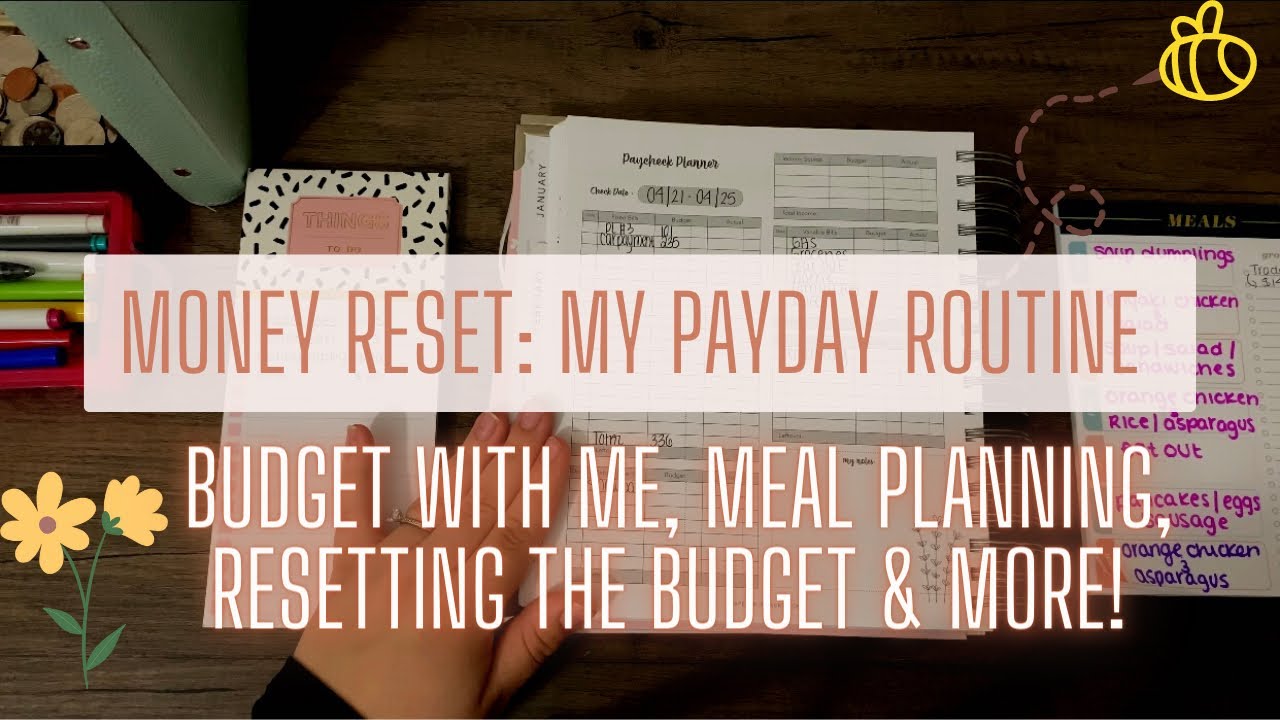 MY PAYDAY ROUTINE AS A BUSY MOM 🌸 BUDGET WITH ME, MEAL PLANNING ...