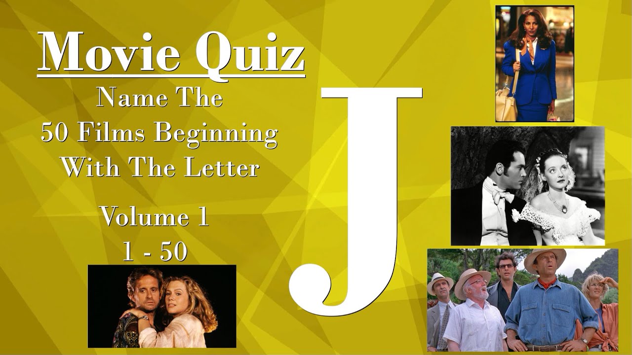 Movie Quiz - Name The 50 Films Beginning With J - Volume 1 - 1 to 50 ...