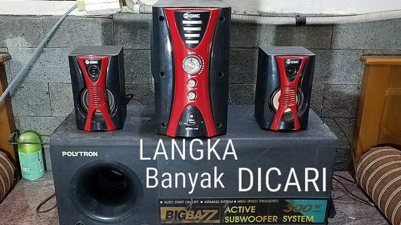 TES & CARA SAMBUNG SUBWOOFER POLYTRON PSW 300+SPEAKER BLUETOOTH ...