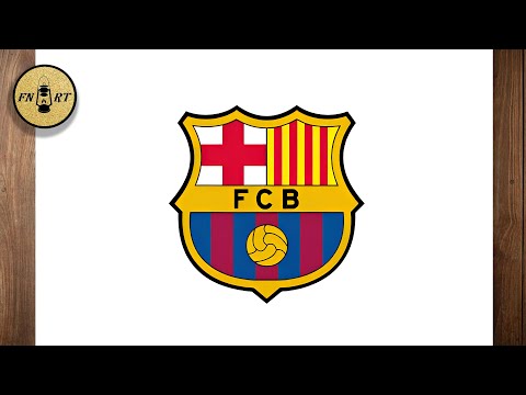 How to draw fc barcelona logo step by step easy