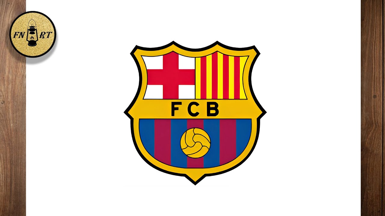 How to draw fc barcelona logo step by step easy - YouTube