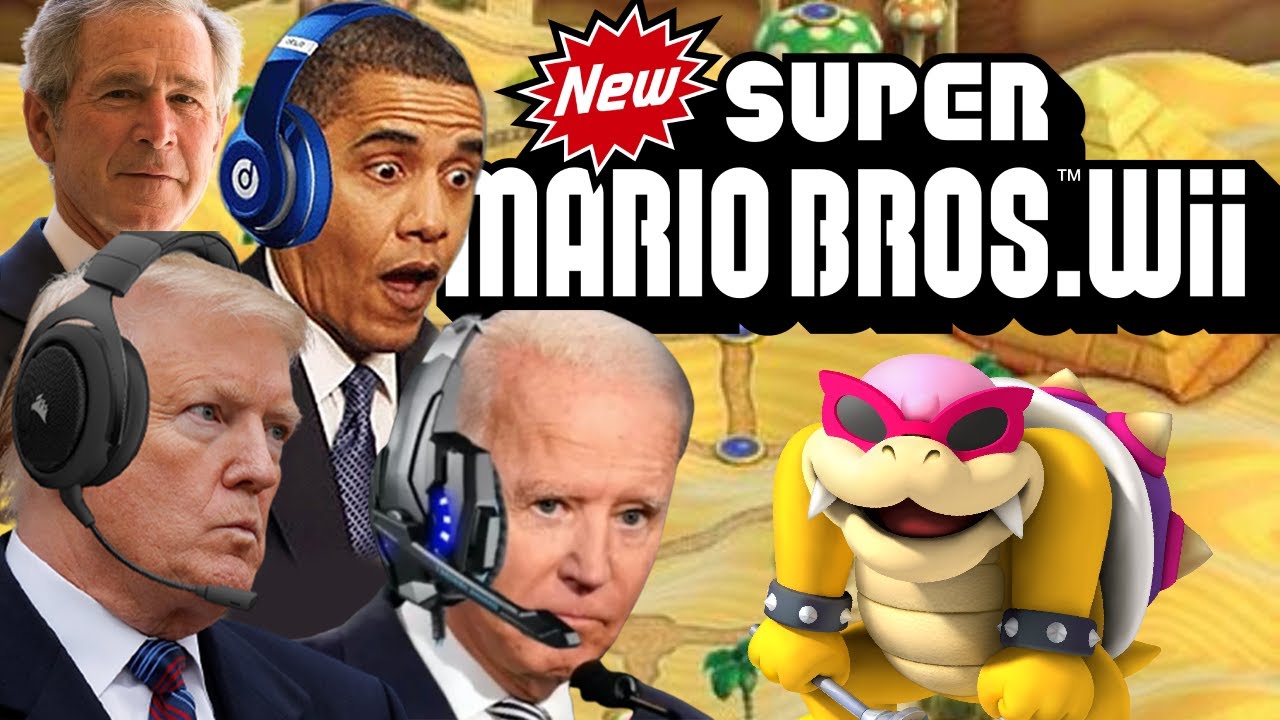 US Presidents Play New Super Mario Bros. Wii (Part 3) - YouTube