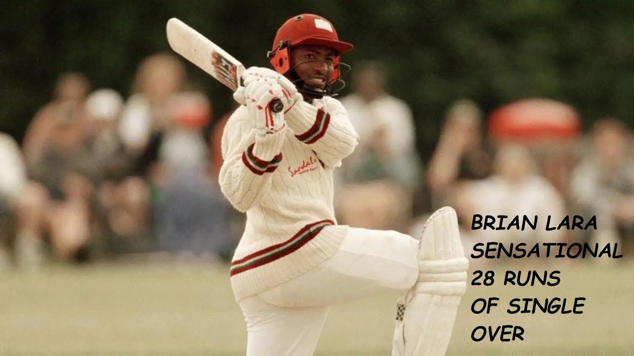 Cricket LEGEND, BRIAN LARA smashes 28 runs in single over - YouTube