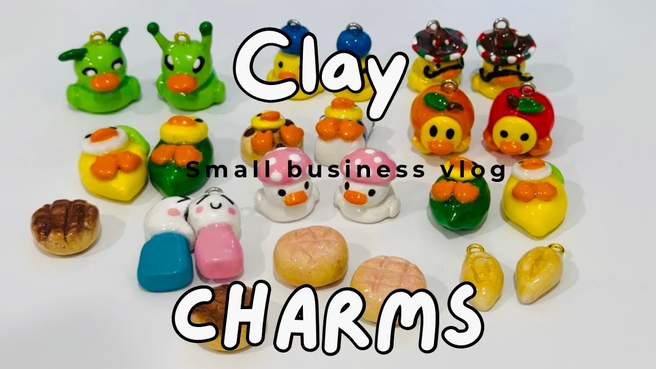 Making clay matching keychains🪿🎀 | small business, ducks, matching ...