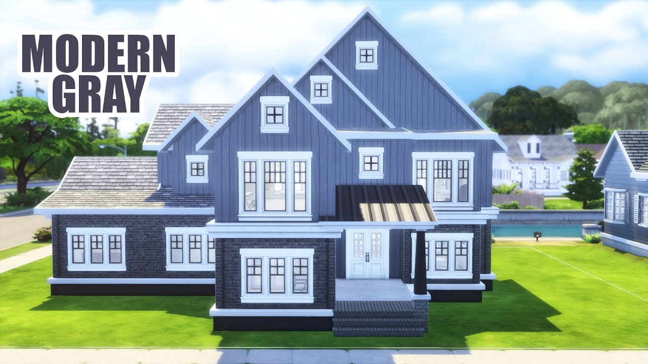 Modern Gray | Sims 4 | Speed Build - YouTube