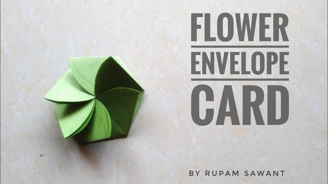 Simple Flower Envelope Card Tutorial - YouTube