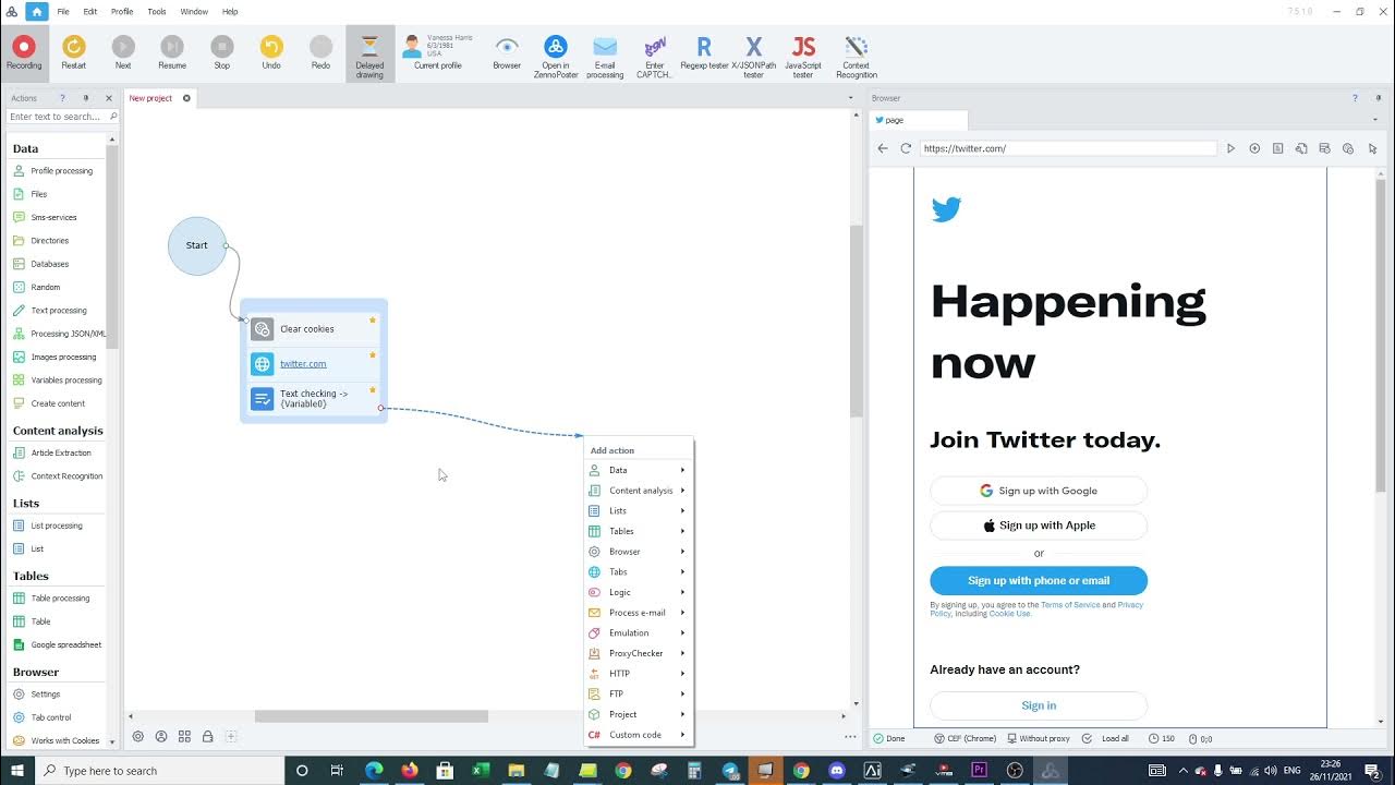 zennoposter project maker overview | zennoposter tutorial - YouTube