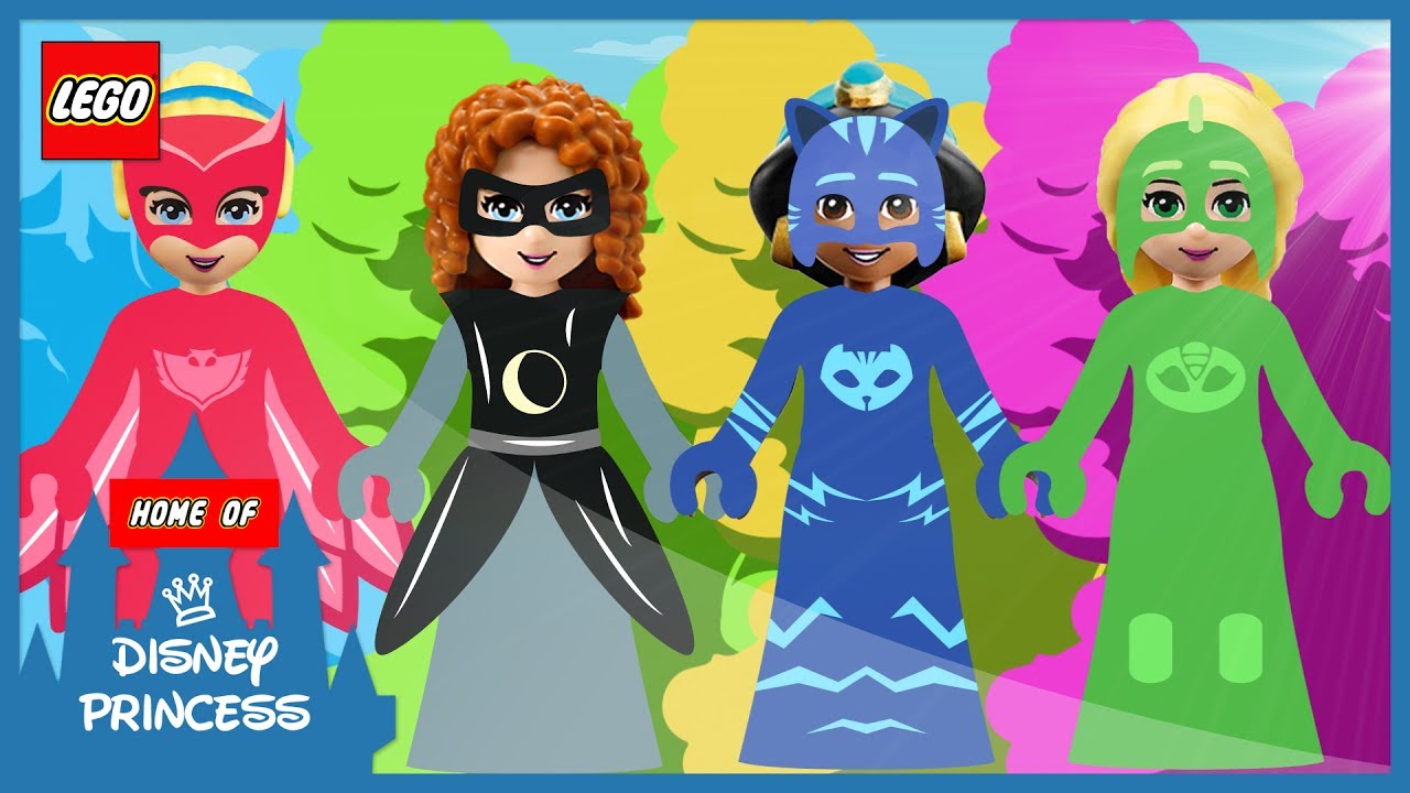 ♥ Disney Princess Fun Swap PJ Masks Finger Family Nursery Song LEGO ...