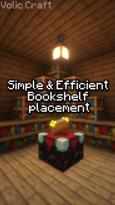 Simple & Efficient Bookshelf Placement | Minecraft Tutorial | Minecraft ...