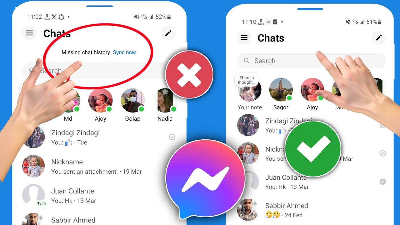 How to Fix Messenger Missing Chat History Sync Now Option Not Showing ...