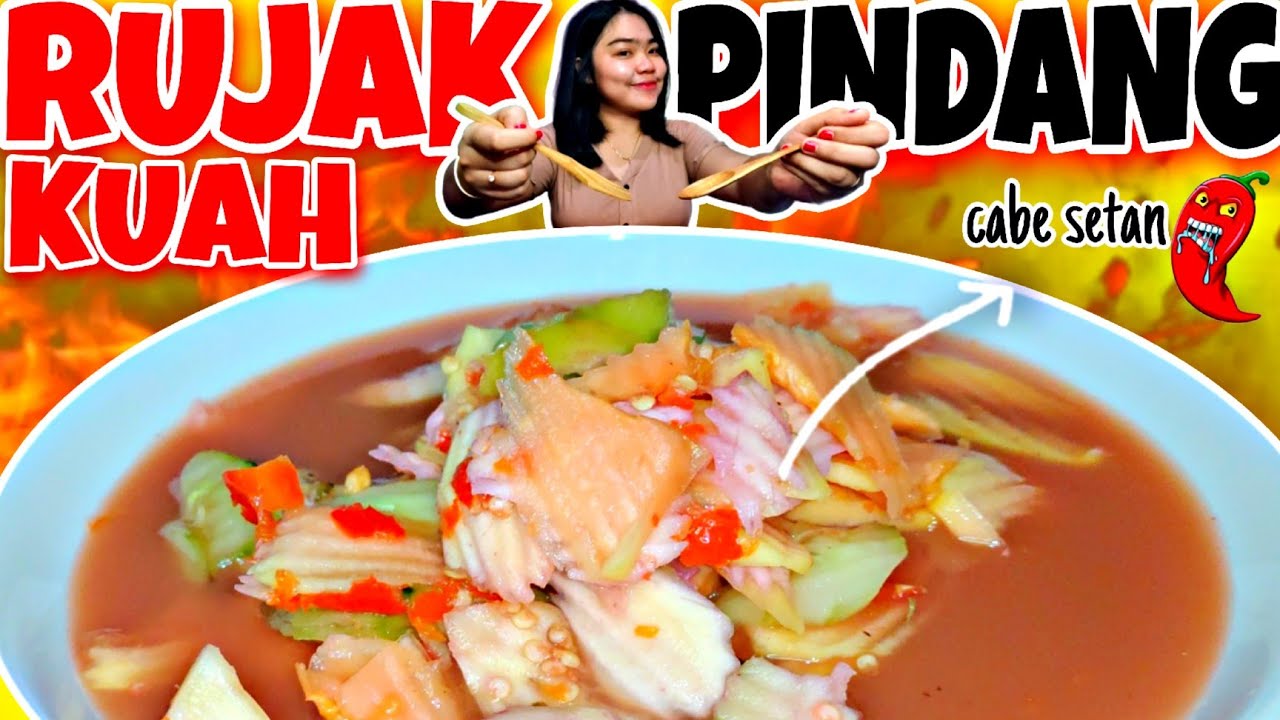 RASANYA NANO-NANO! SENSASI MUKBANG RUJAK KUAH PINDANG KHAS BALI! AMIS ...