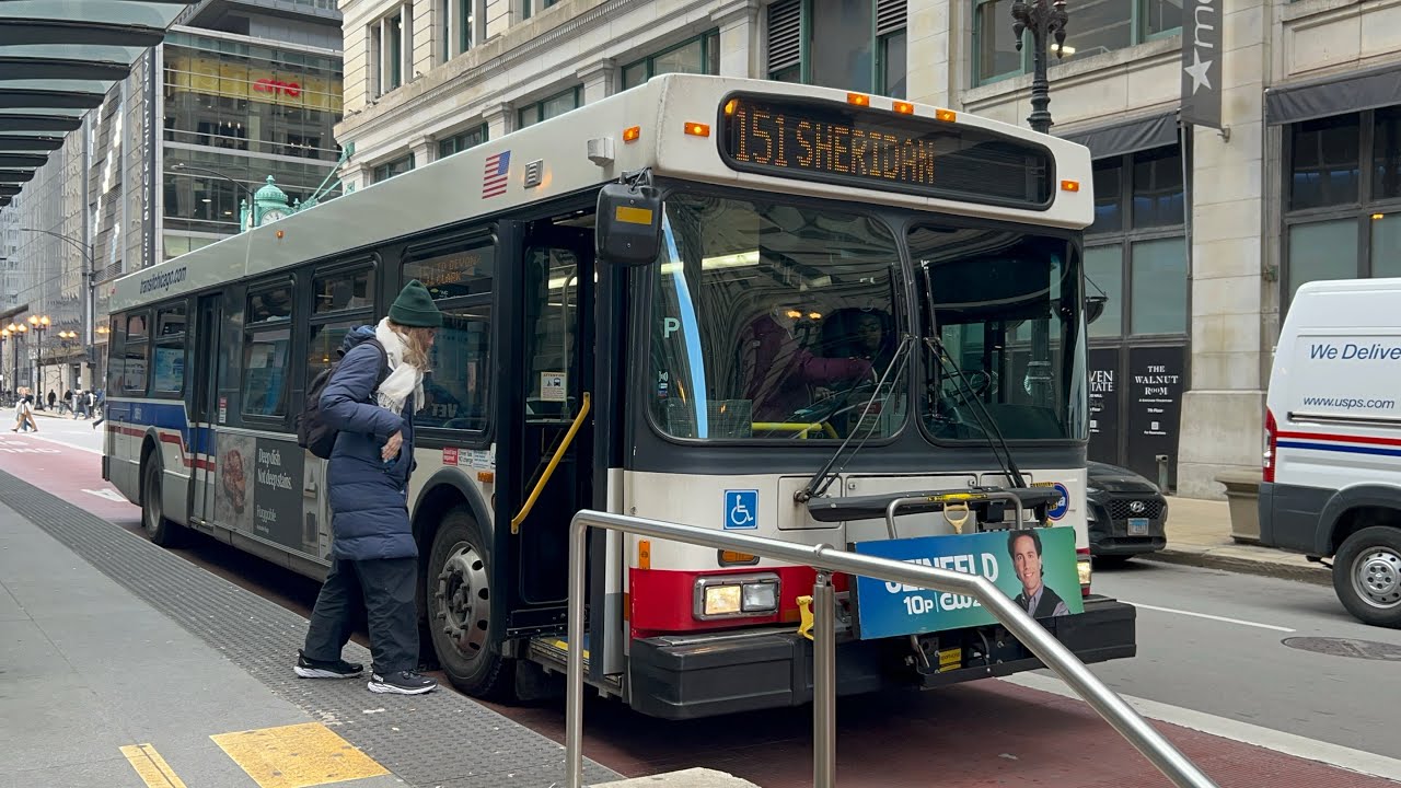 CTA Bus Ride On Route 151 Sheridan From Washington/State To Red Line ...