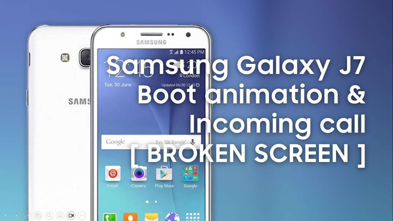 Samsung Galaxy J7 Boot Animation and Incoming call UI (Android 6.0.1 ...