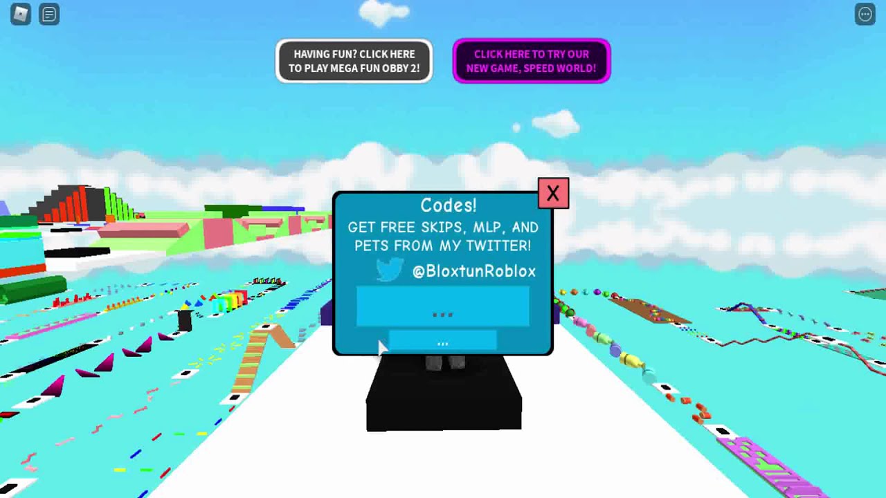 Mega Fun Obby Code - YouTube