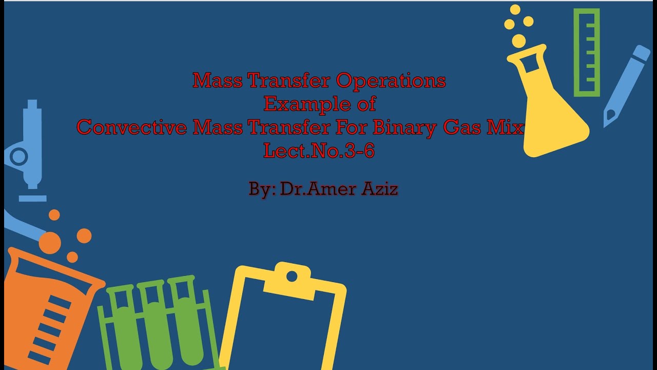 Example of Convective Mass Transfer For Binary Gas Mixture Lect. No. 3 ...