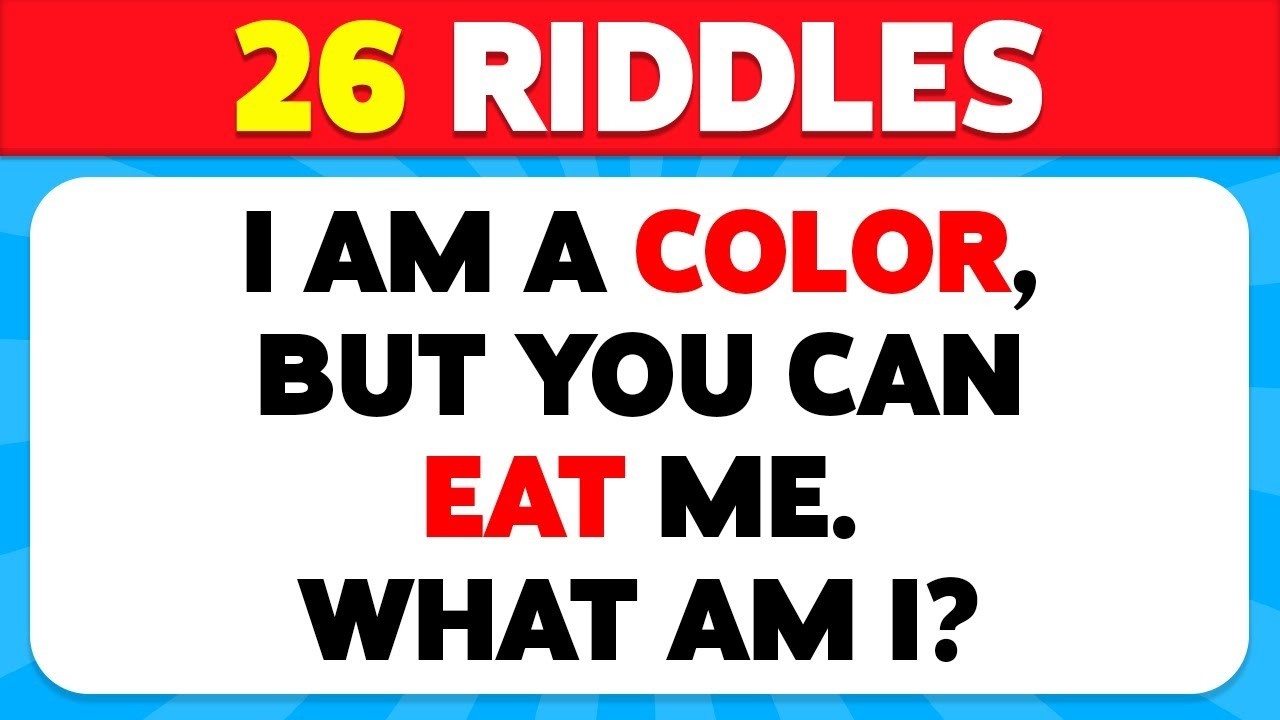 20 Riddles That Will Test Your Brain Speed | Brain Teasers & Riddle ...