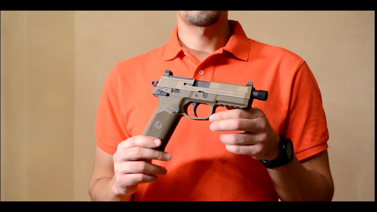 Обзор страйкбольного пистолета Cybergun FNX-45 Tactical (VFC) - YouTube