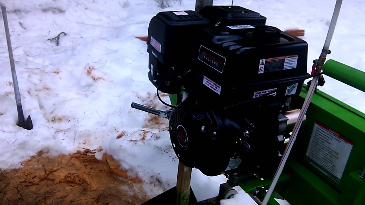 Harbor freight sawmill engine upgrade 420 cc predator - YouTube