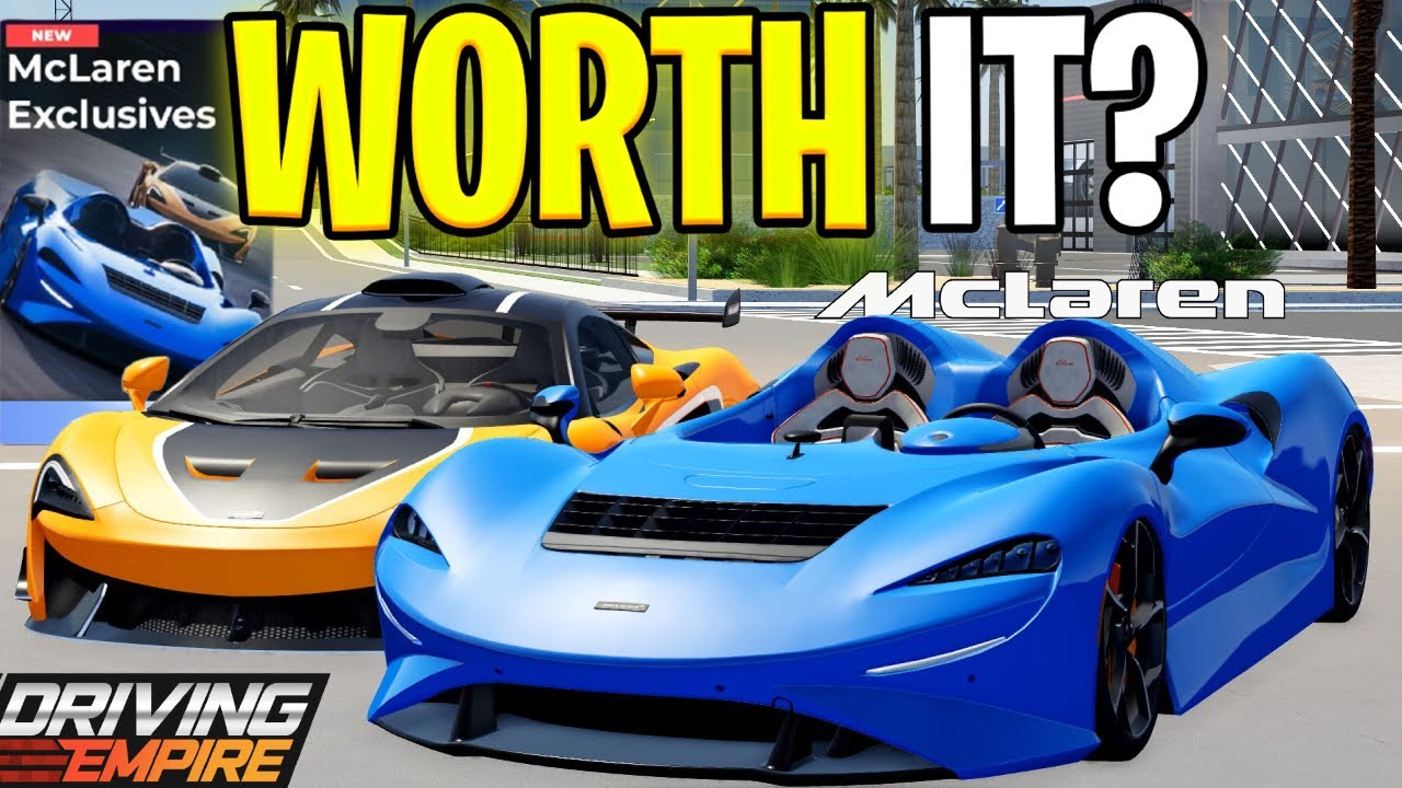 is The *MCLAREN CAR PACK* Worth It In Driving Empire!? - YouTube